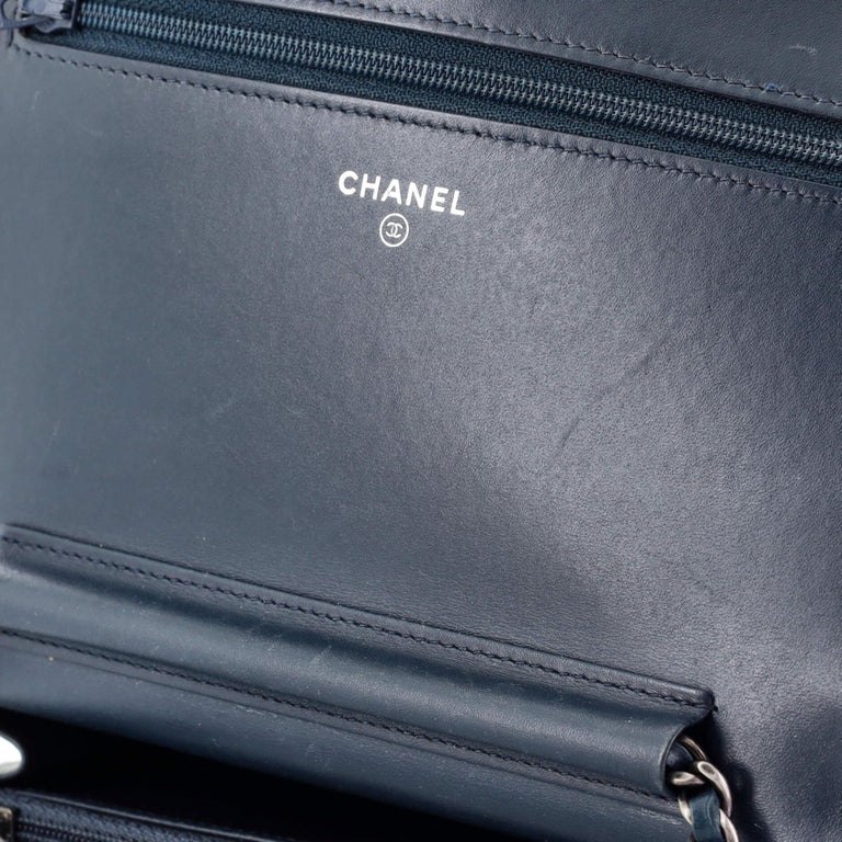 Chanel Coco Boy Wallet on Chain Quilted Aged Calfskin For Sale at 1stDibs
