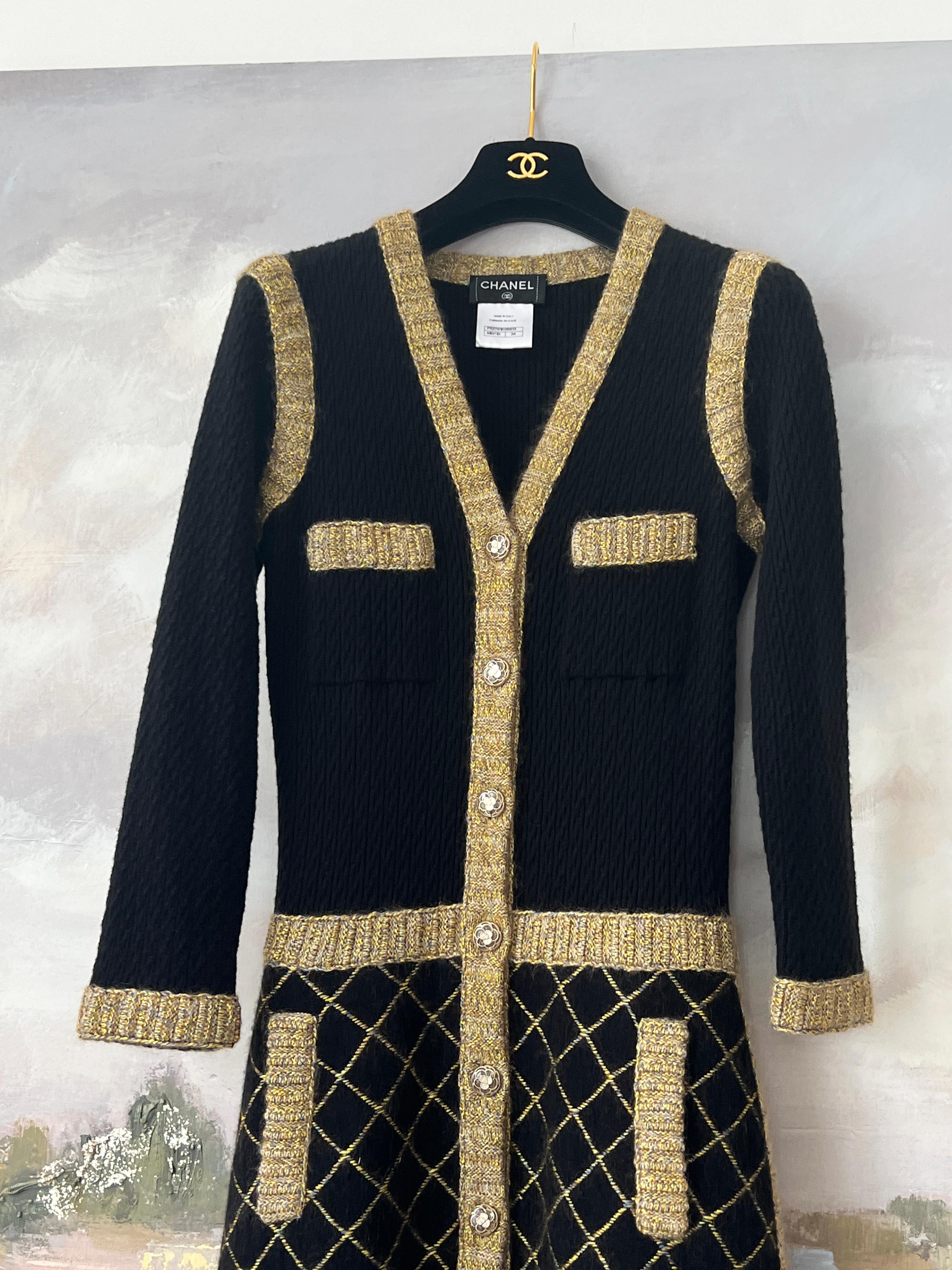 Chanel Coco Brasserie Quilted Jacket Dress For Sale at 1stDibs