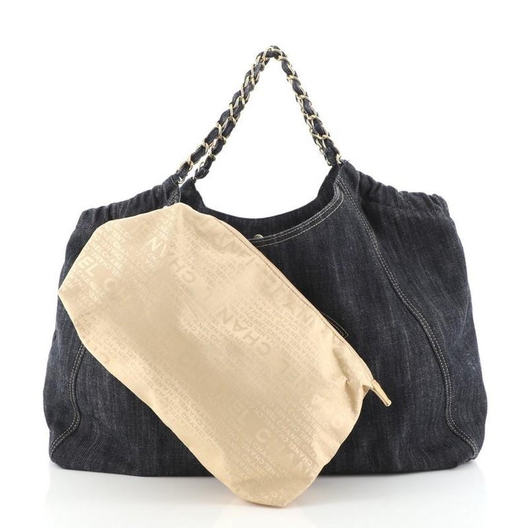 Chanel Coco Cabas Denim Large at 1stDibs