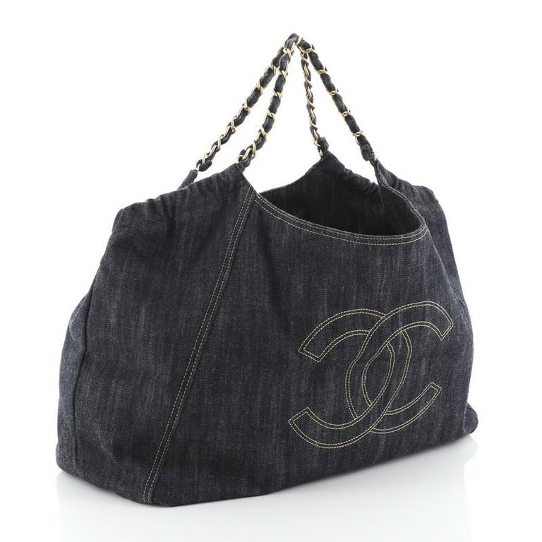 Chanel Coco Cabas Denim Large at 1stDibs
