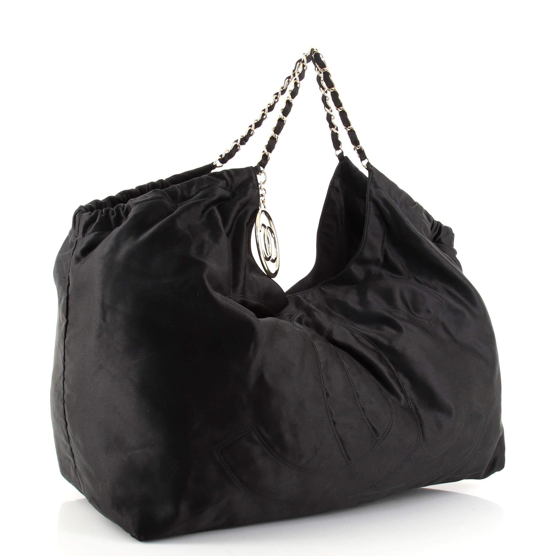 Chanel Coco Cabas Satin XL at 1stDibs