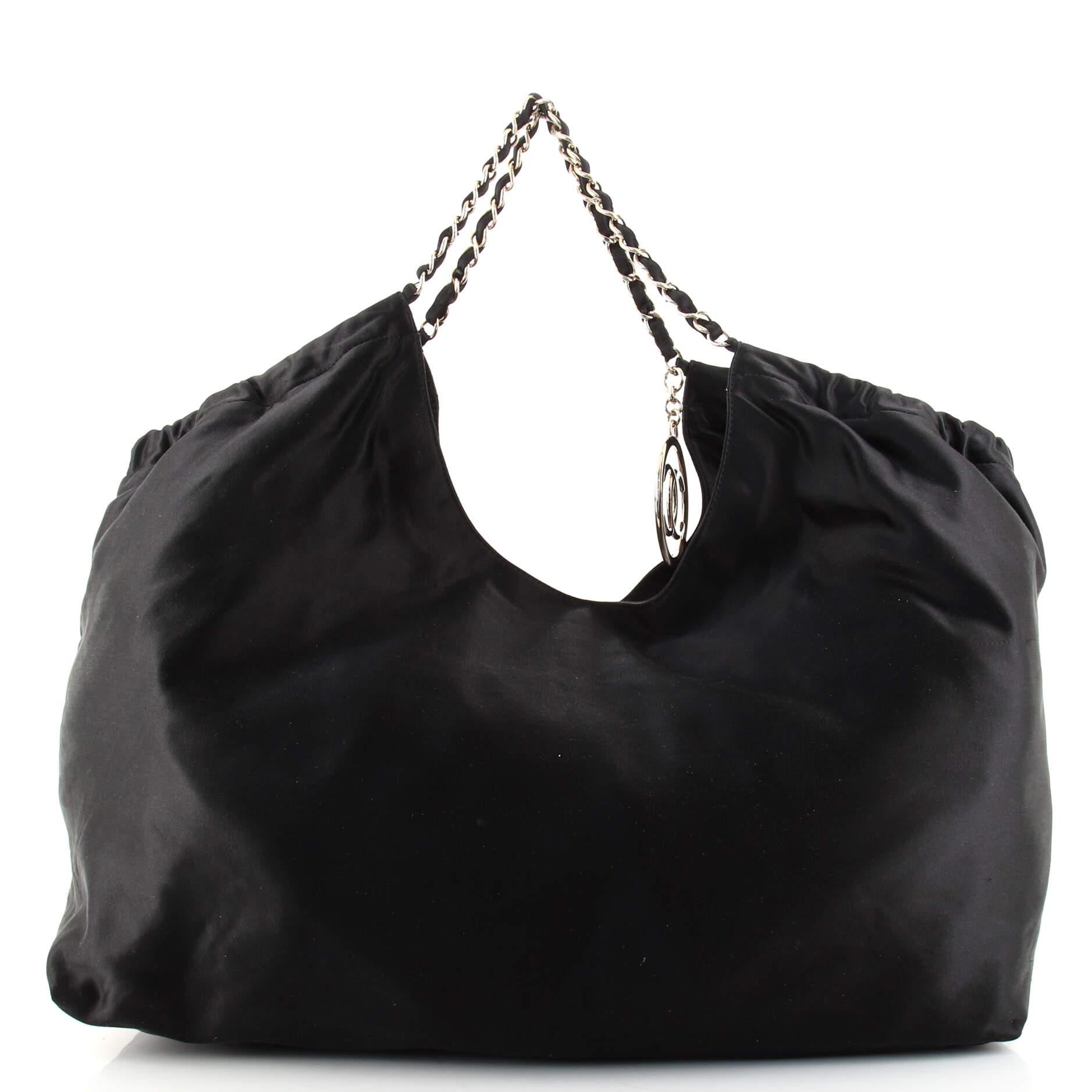 Chanel Coco Cabas Satin XL at 1stDibs