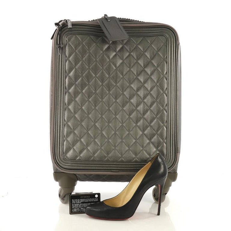 Chanel Coco Case Rolling Trolley Quilted Caviar at 1stDibs