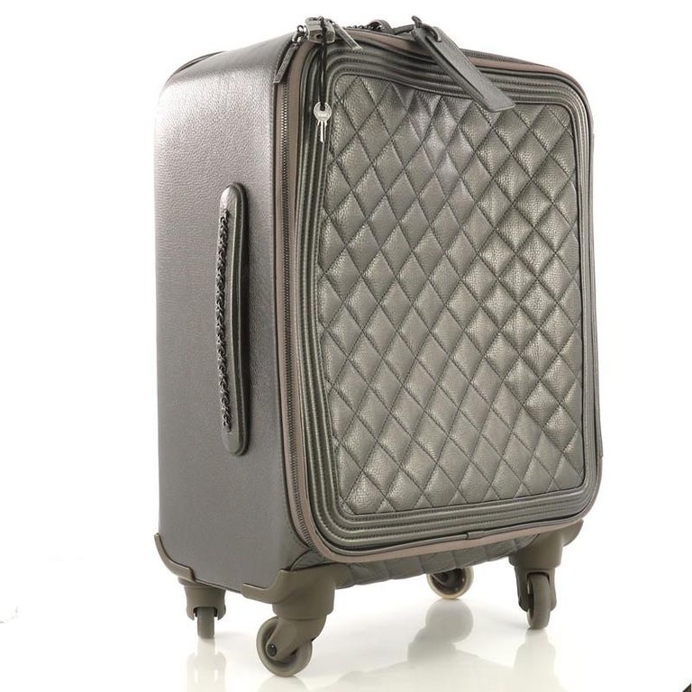 Chanel Coco Case Rolling Trolley Quilted Caviar at 1stDibs
