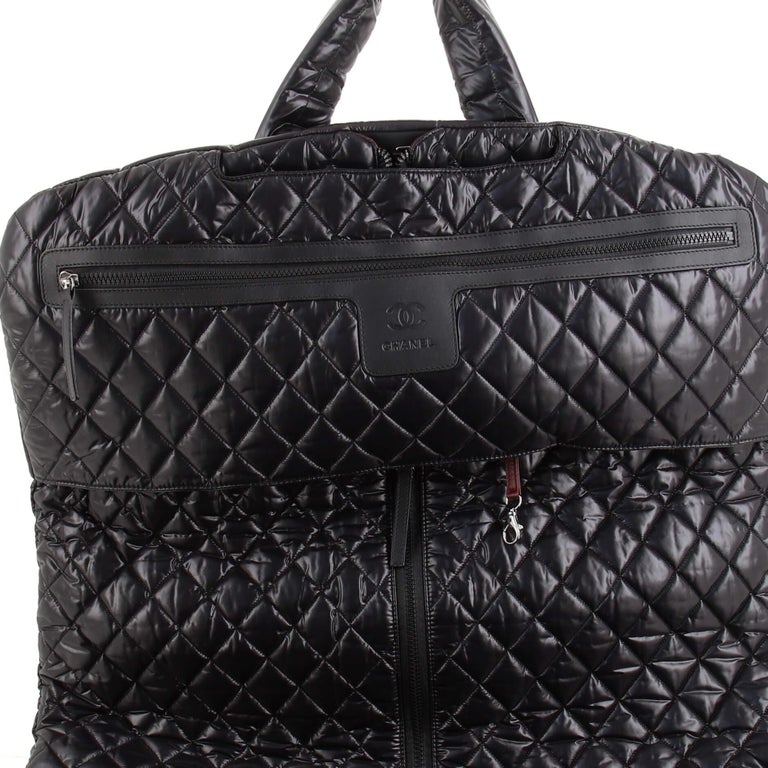 Chanel Coco Cocoon Garment Bag Quilted Nylon For Sale at 1stDibs