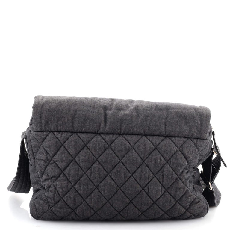 Chanel Coco Cocoon Messenger Bag Quilted Denim Large at 1stDibs
