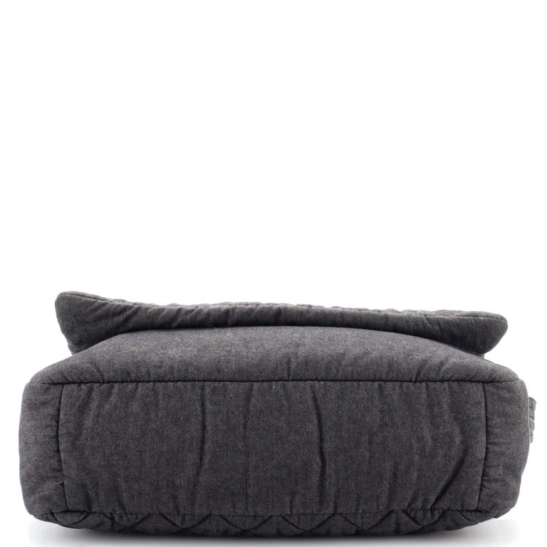 Chanel Coco Cocoon Messenger Bag Quilted Denim Large at 1stDibs