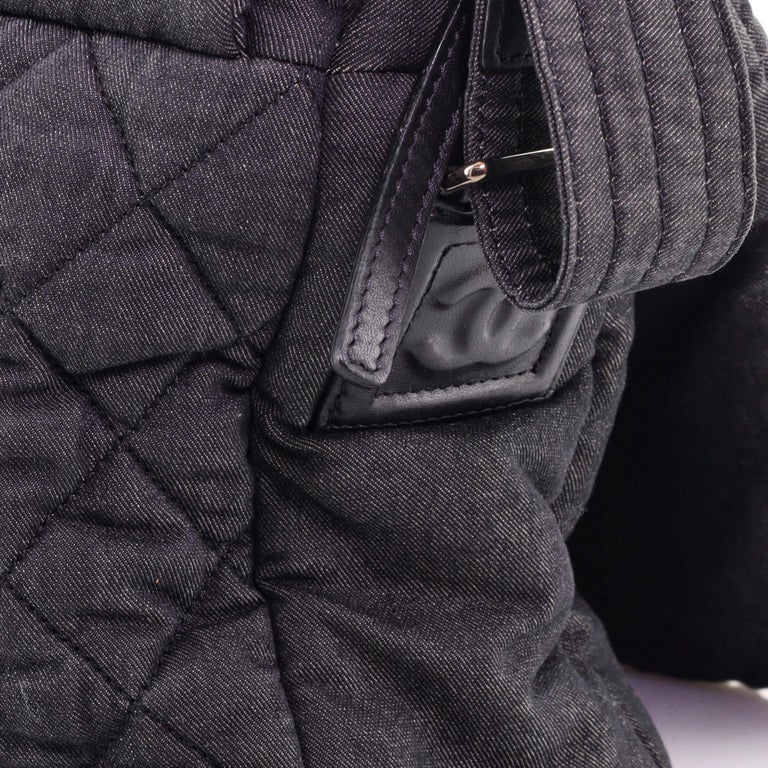 Chanel Coco Cocoon Messenger Bag Quilted Denim Large at 1stDibs