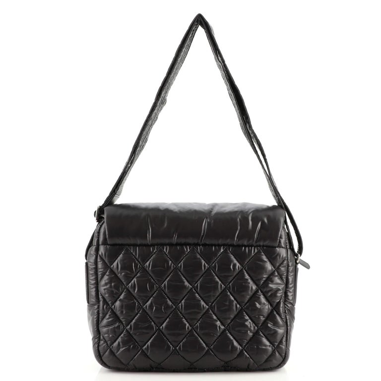 Chanel Coco Cocoon Messenger Bag Quilted Nylon Medium For Sale at 1stDibs