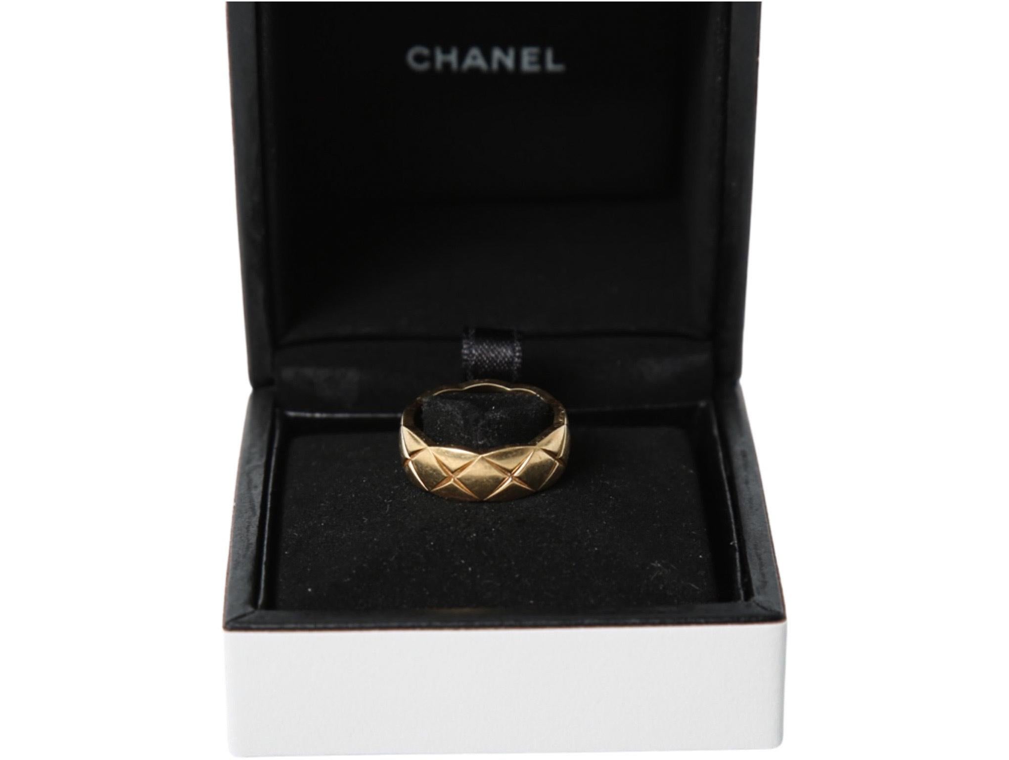 CHANEL COCO CRUSH RING SMALL YELLOW Gold J10571 For Sale at 1stDibs ...
