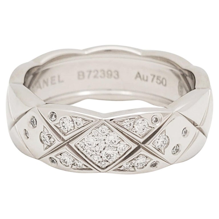 Chanel 'Coco Crush' White Gold Diamond Ring, Small Model For Sale at 1stDibs