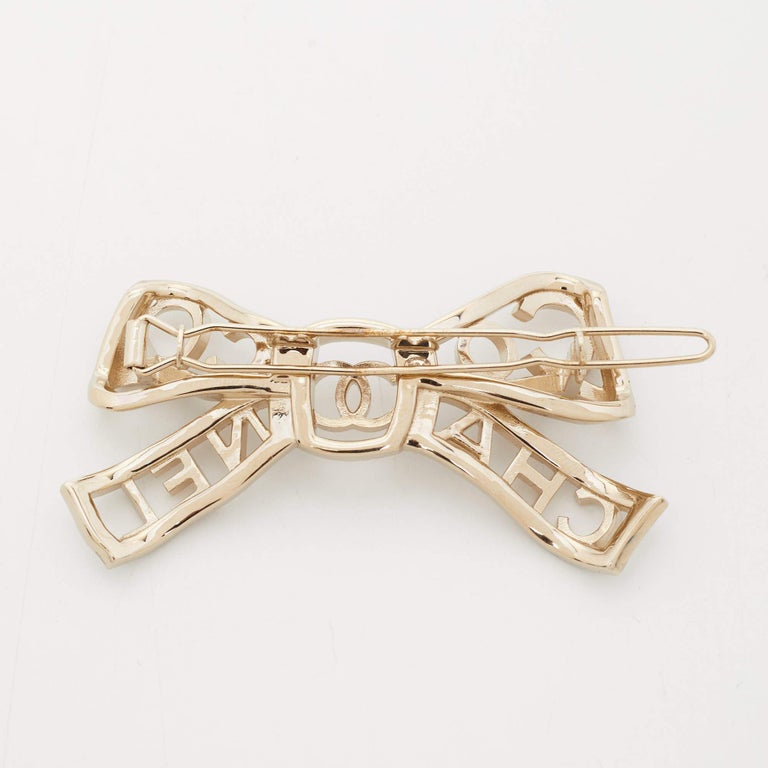 Chanel Coco Crystals Gold Tone Brooch For Sale at 1stDibs