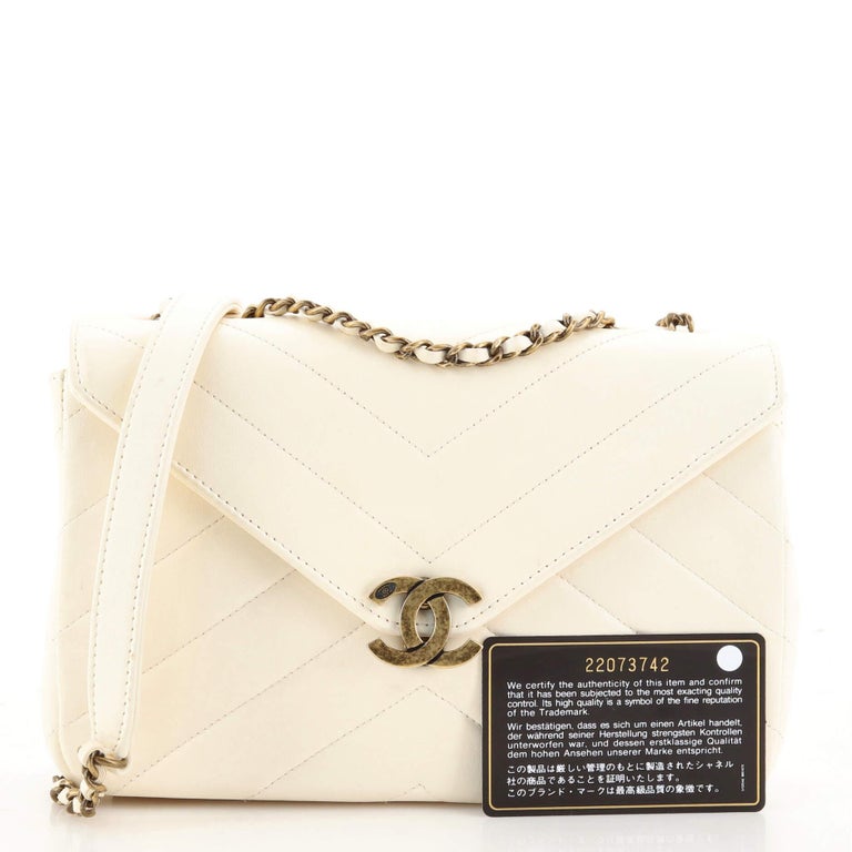 Chanel Coco Envelope Flap Bag Chevron Leather Medium at 1stDibs