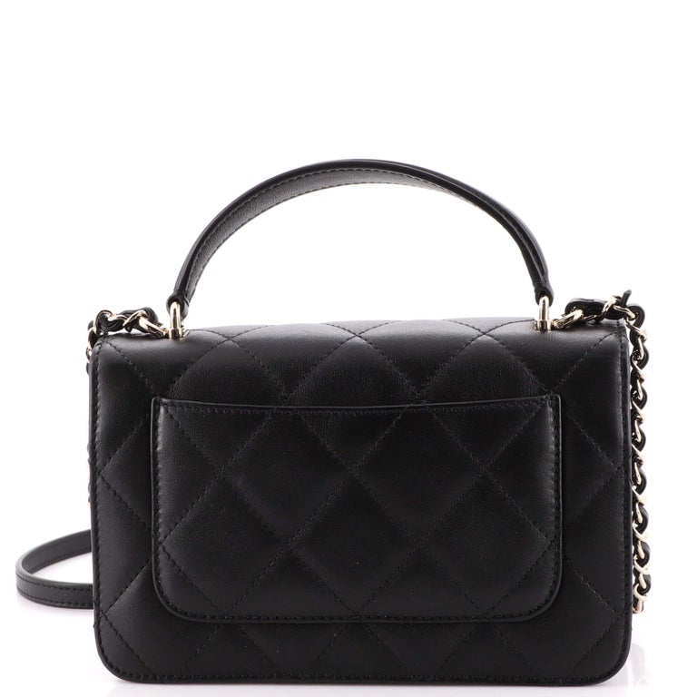 Chanel Coco Lady Top Handle Flap Bag Quilted Calfskin Small For Sale at ...