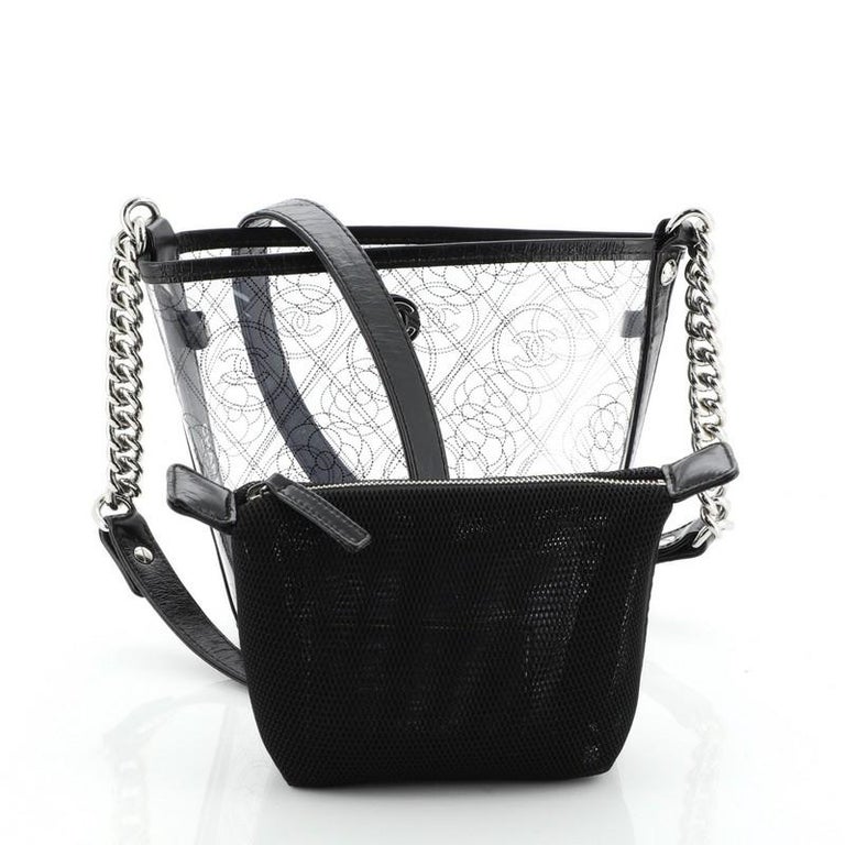 Chanel Coco Logo Bucket Bag Printed PVC Small at 1stDibs
