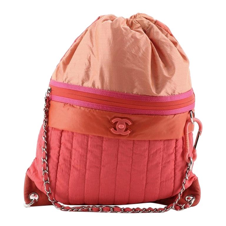 Chanel Coco Neige Convertible Backpack Vertical Quilted Nylon Large at ...