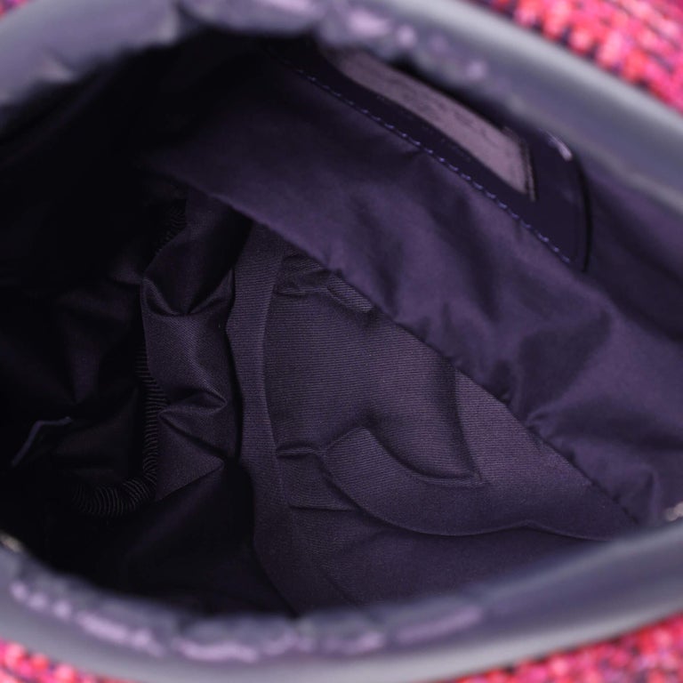 Chanel Coco Neige Waist Bag Embossed Nylon with Tweed For Sale at 1stDibs