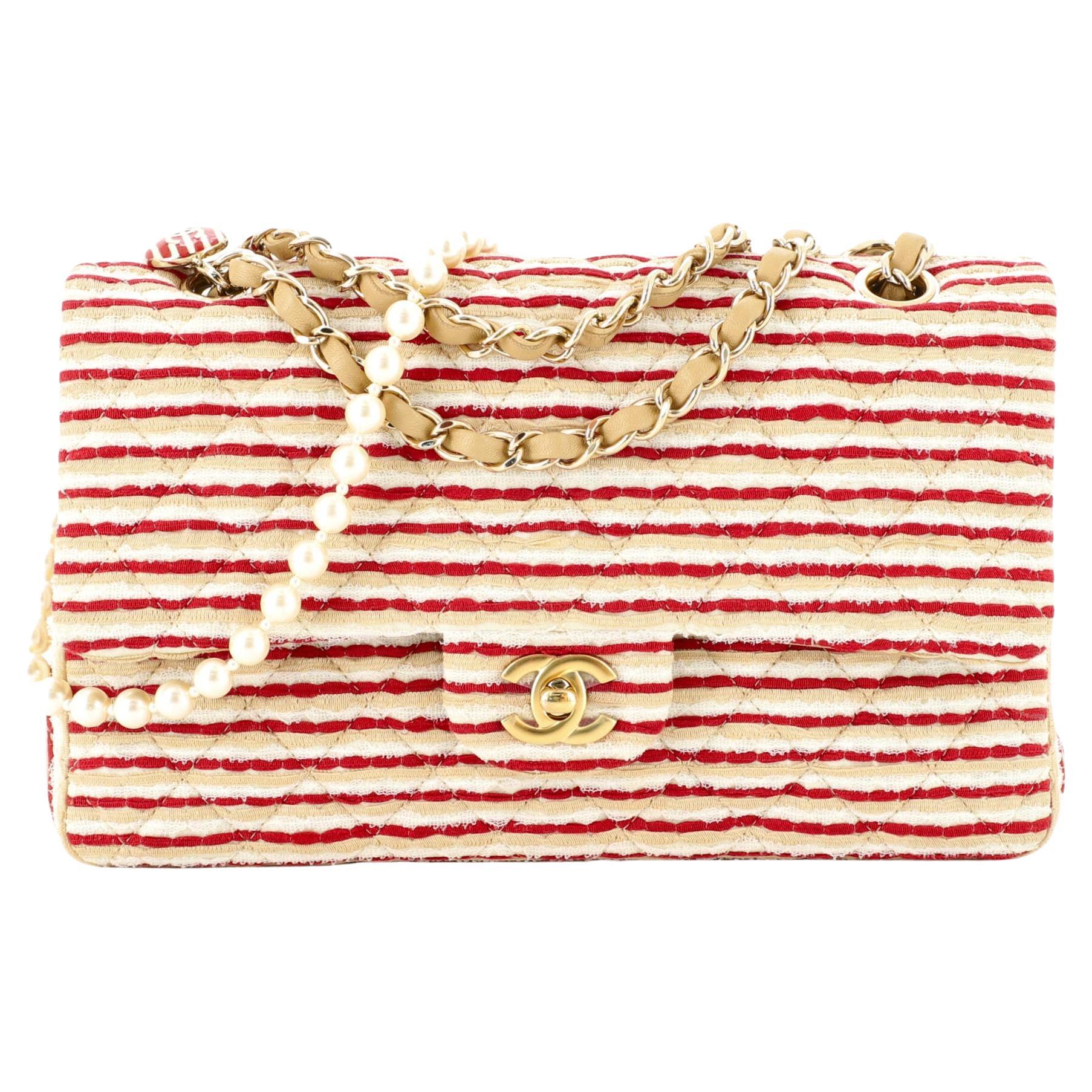 Chanel Coco Sailor Flap Bag Quilted Jersey Medium For Sale at 1stDibs