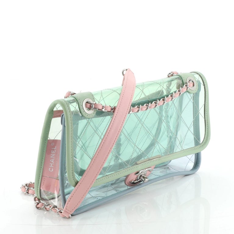 Chanel Coco Splash Flap Bag Quilted PVC With Lambskin Medium at 1stDibs