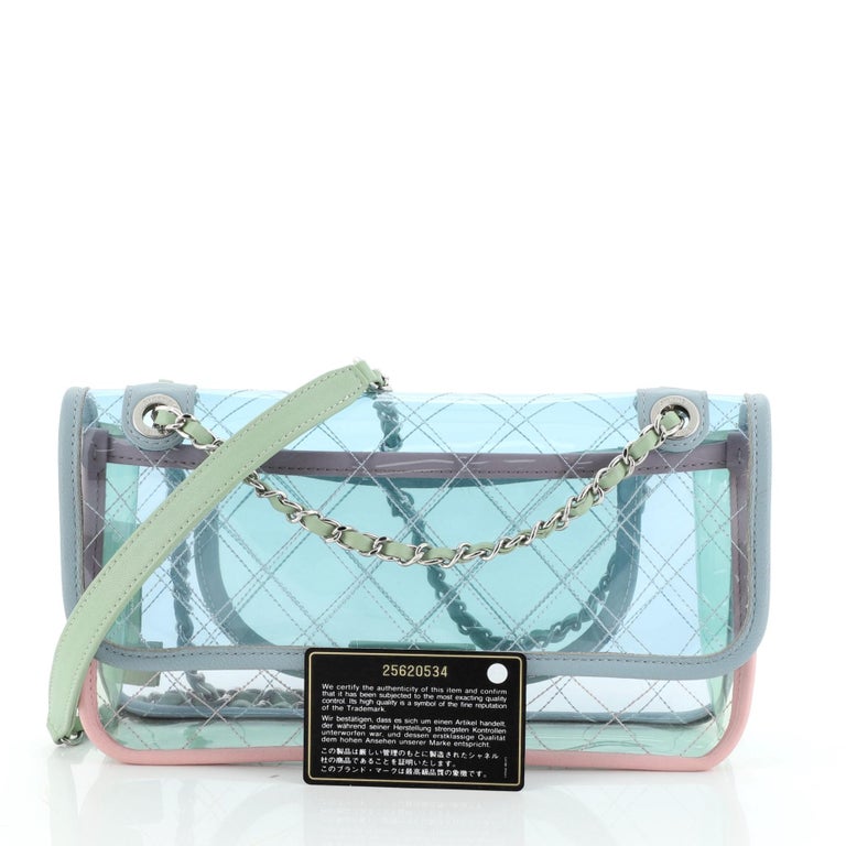 Chanel Coco Splash Flap Bag Quilted PVC With Lambskin Medium at 1stDibs