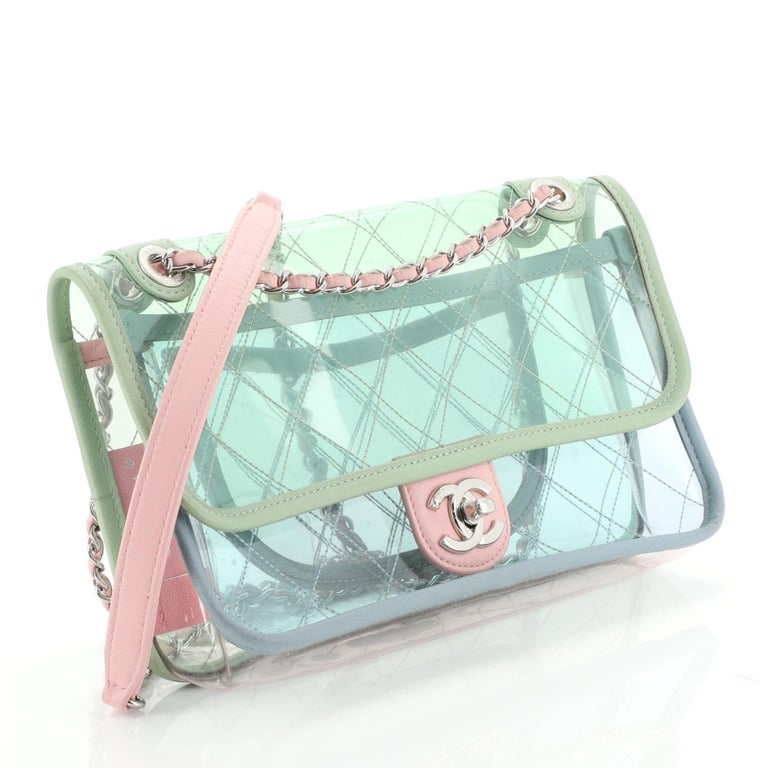 Chanel Coco Splash Flap Bag Quilted PVC With Lambskin Medium at 1stDibs