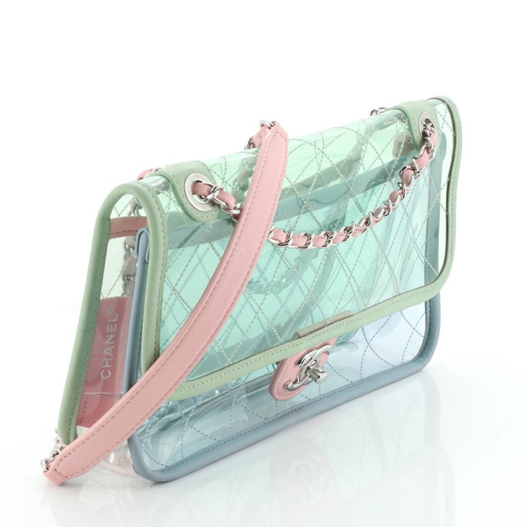 Chanel Coco Splash Flap Bag Quilted PVC With Lambskin Medium at 1stDibs