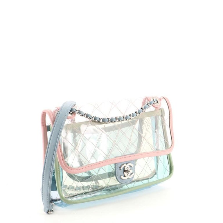 Chanel Coco Splash Flap Bag Quilted PVC With Lambskin Medium at 1stDibs
