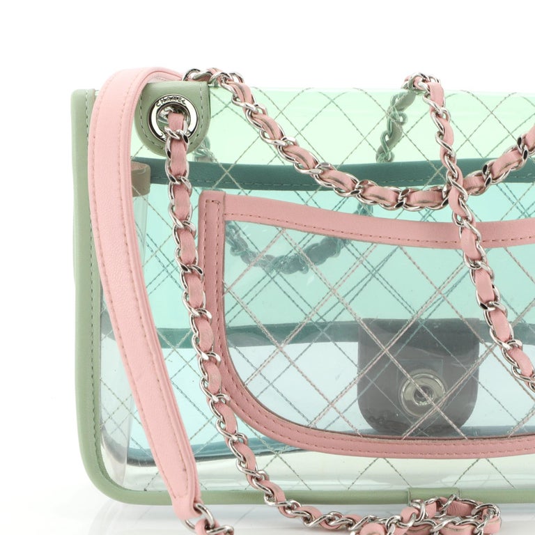Chanel Coco Splash Flap Bag Quilted PVC With Lambskin Medium at 1stDibs