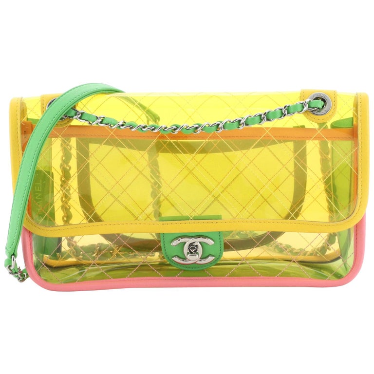 Chanel Coco Splash Flap Bag Quilted PVC With Lambskin Medium at 1stDibs