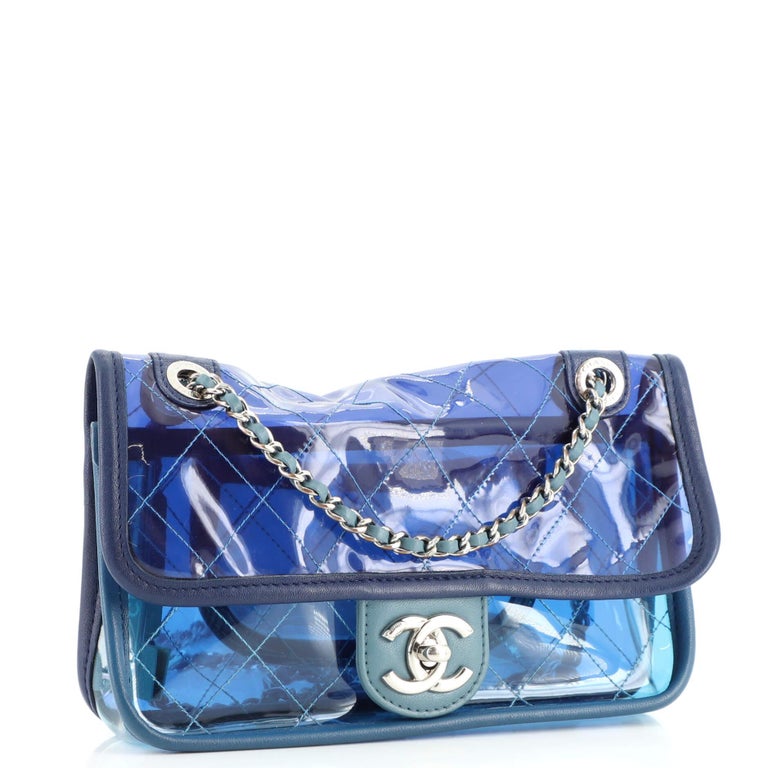 Chanel Coco Splash Flap Bag Quilted PVC With Lambskin Small For Sale at ...
