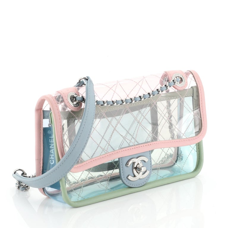 Chanel Coco Splash Flap Bag Quilted PVC With Lambskin Small at 1stDibs