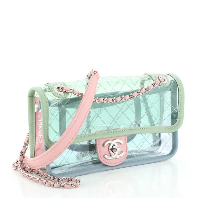 Chanel Coco Splash Flap Bag Quilted PVC With Lambskin Small at 1stDibs