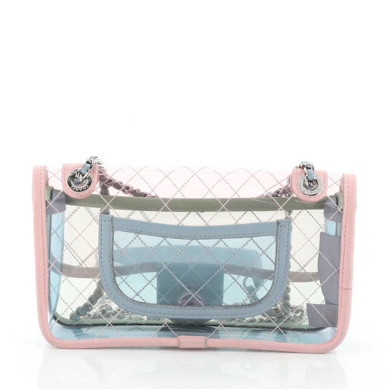 Chanel Coco Splash Flap Bag Quilted PVC With Lambskin Small at 1stDibs