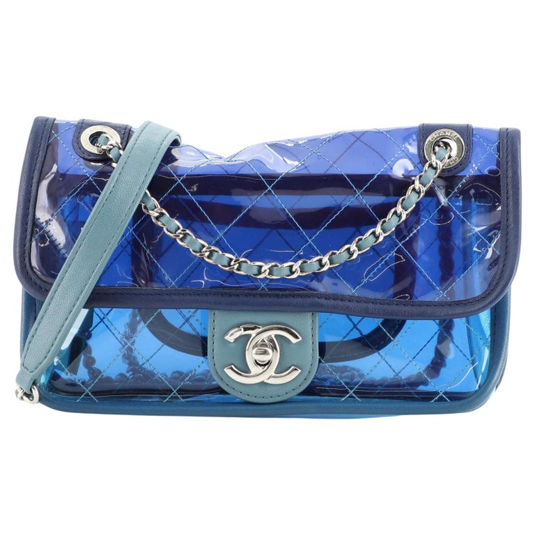 Chanel Coco Splash Flap Bag Quilted PVC With Lambskin Small For Sale at ...