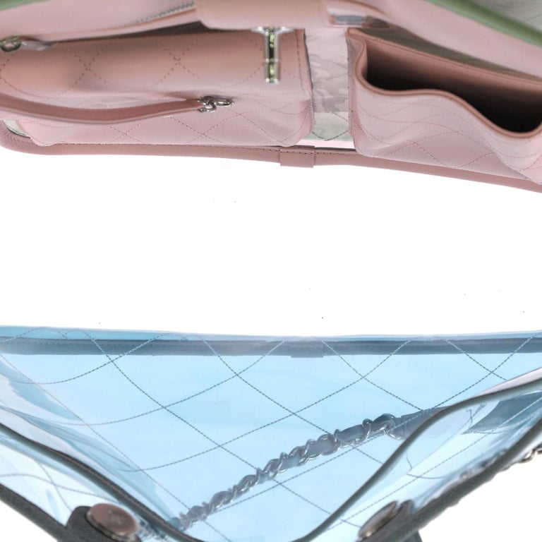 Chanel Coco Splash Shopping Tote Quilted PVC With Lambskin Medium at ...