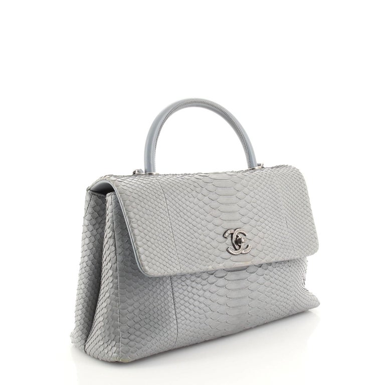 Chanel Coco Top Handle Bag Python Medium at 1stDibs