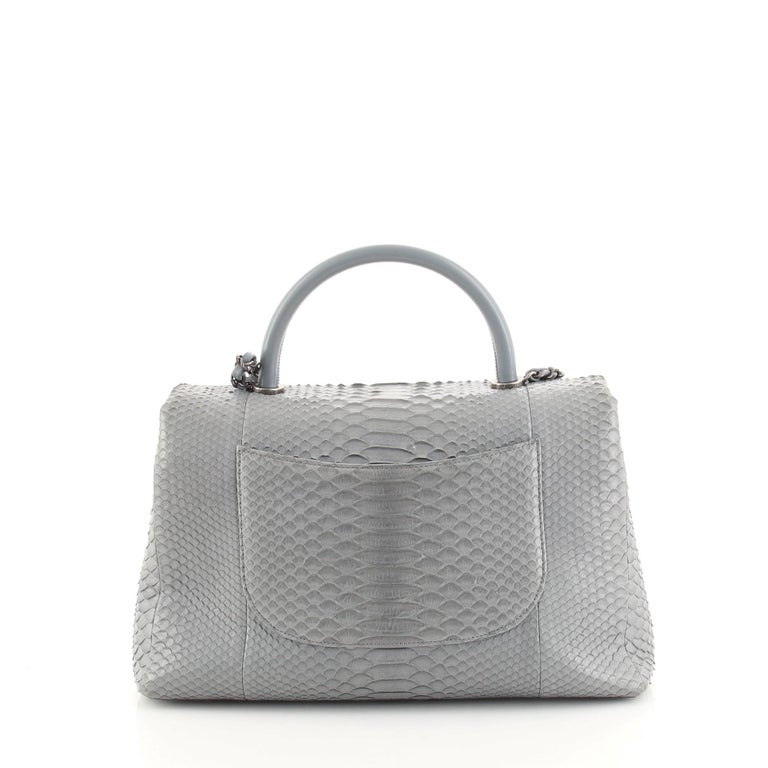 Chanel Coco Top Handle Bag Python Medium at 1stDibs | chanel python ...