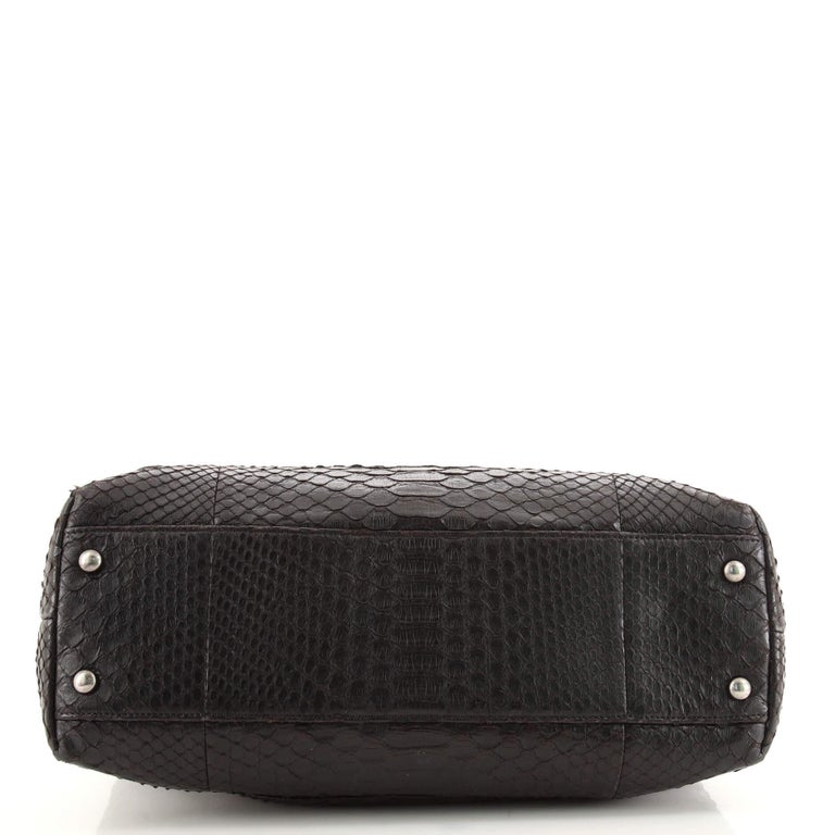 Chanel Coco Top Handle Bag Python Medium at 1stDibs