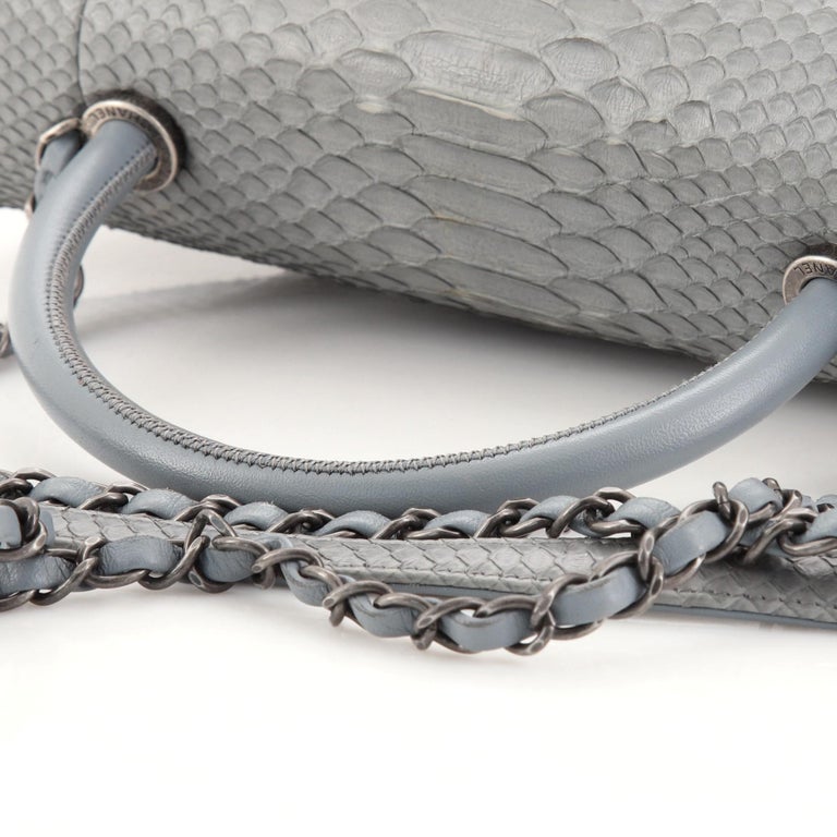 Chanel Coco Top Handle Bag Python Medium at 1stDibs | chanel python ...