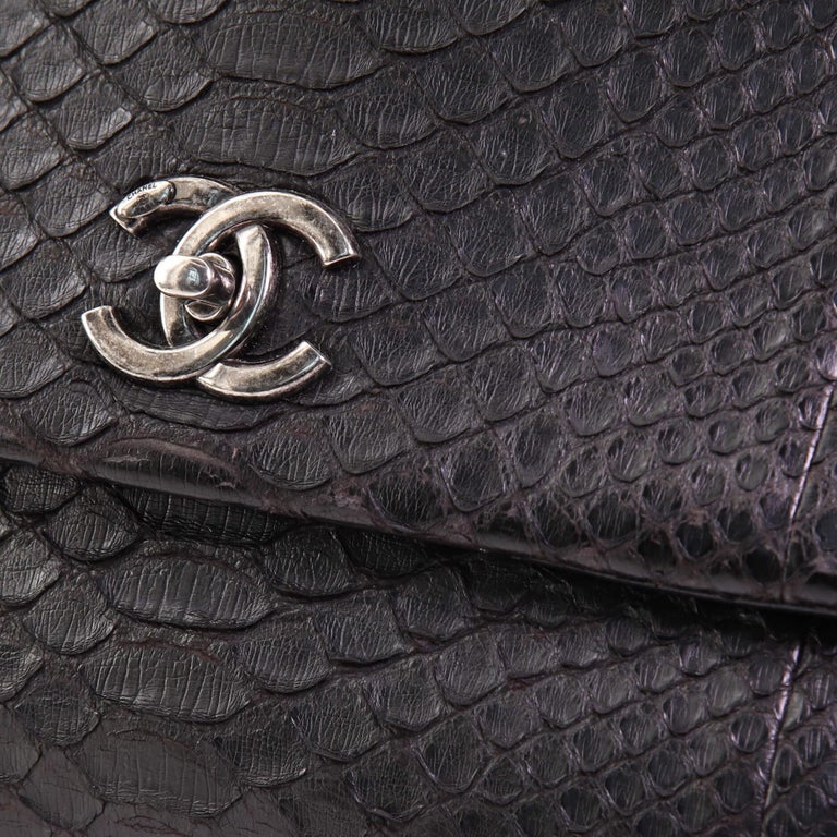 Chanel Coco Top Handle Bag Python Medium at 1stDibs