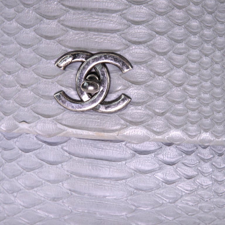 Chanel Coco Top Handle Bag Python Medium at 1stDibs | chanel python ...