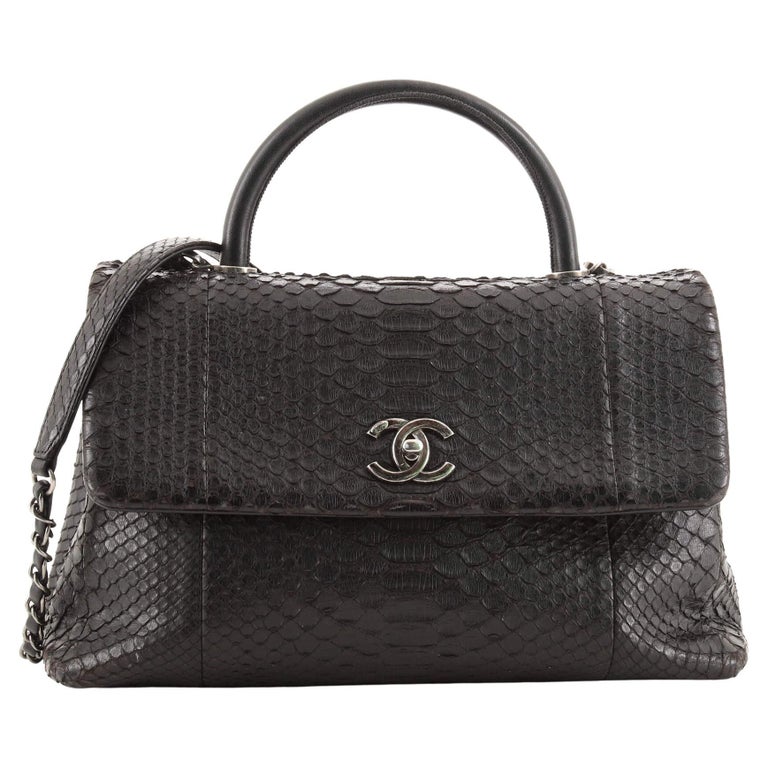 Chanel Coco Top Handle Bag Python Medium at 1stDibs