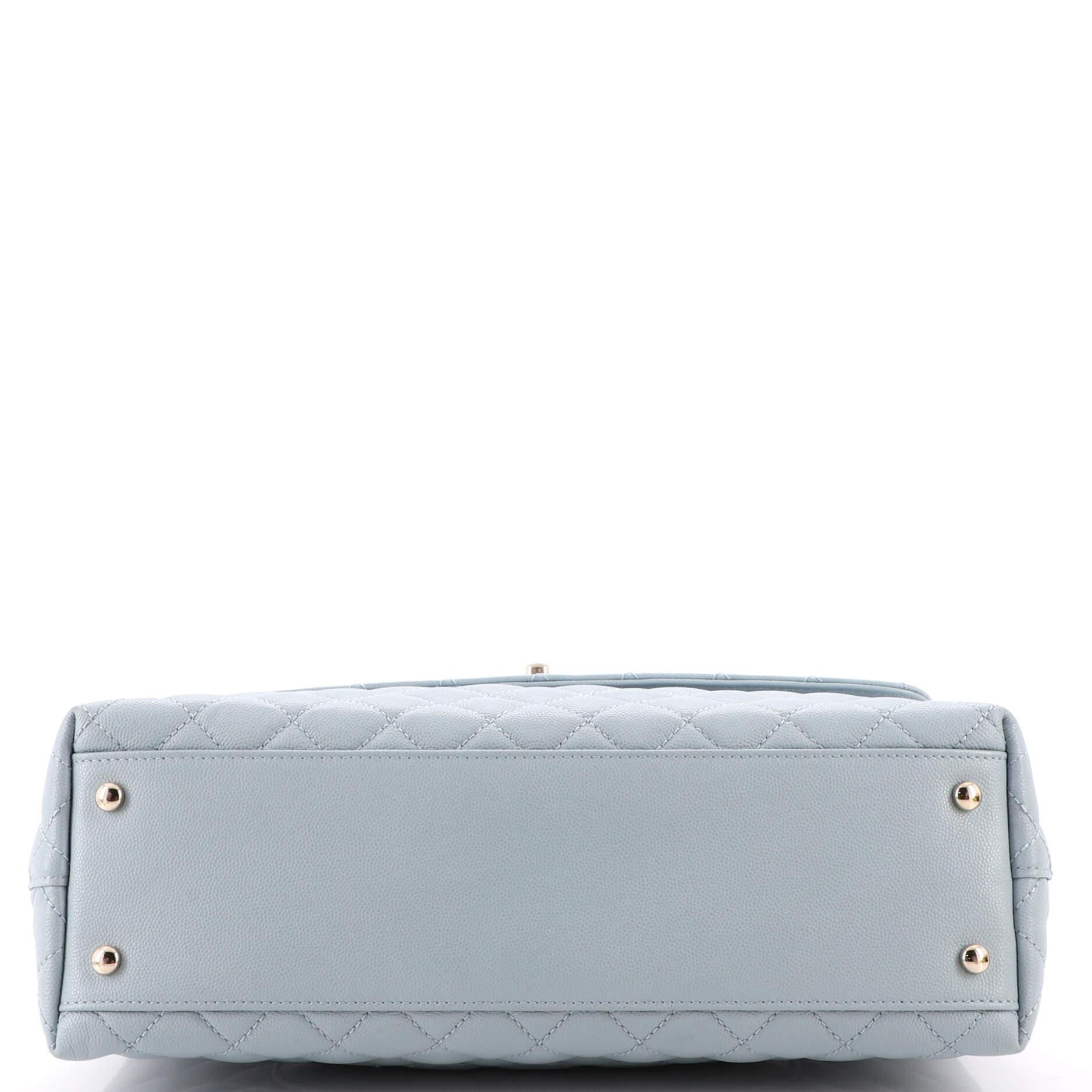 Chanel Coco Top Handle Bag Quilted Caviar Medium at 1stDibs