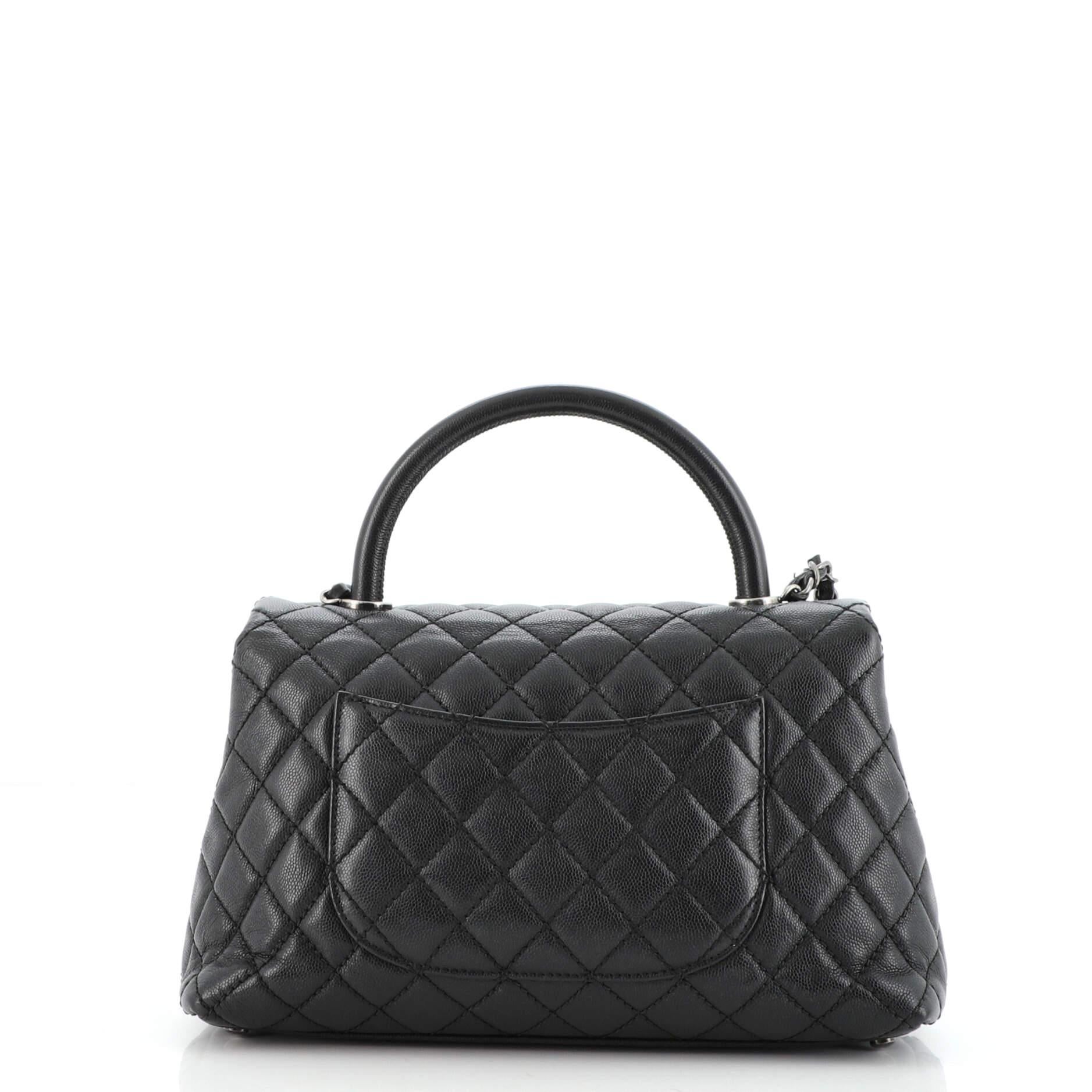 Chanel Coco Top Handle Bag Quilted Caviar Small at 1stDibs | coco ...