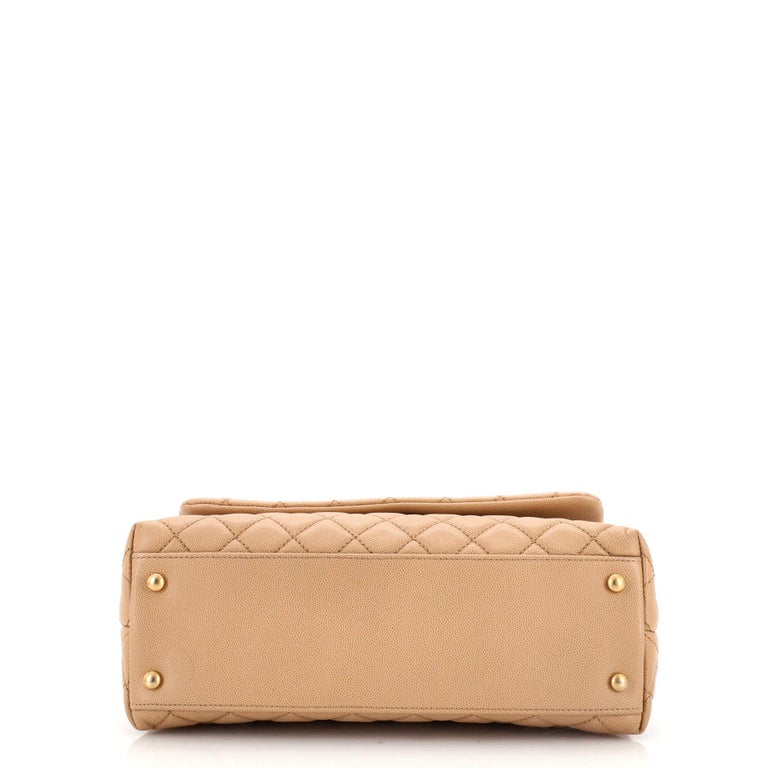 Chanel Coco Top Handle Bag Quilted Caviar Small For Sale at 1stDibs