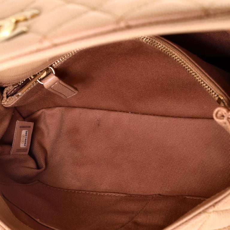 Chanel Coco Top Handle Bag Quilted Caviar Small For Sale at 1stDibs
