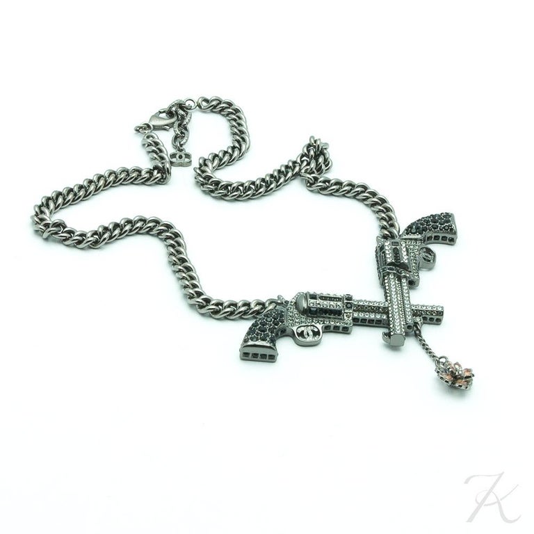 Chanel Collector Gun Revolver Necklace 2014 at 1stDibs