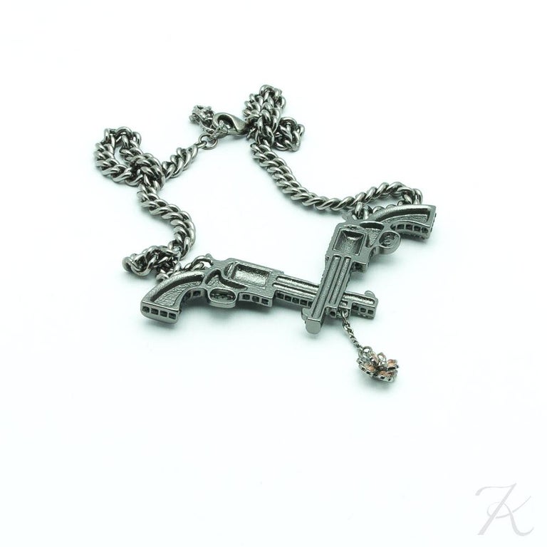 Chanel Collector Gun Revolver Necklace 2014 at 1stDibs