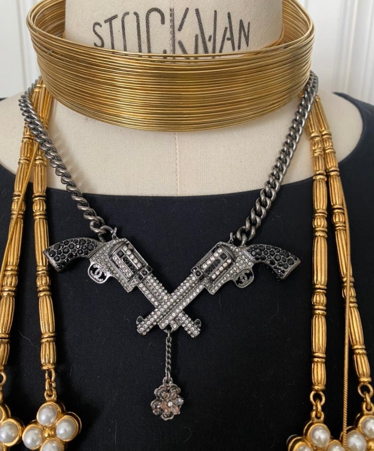 Chanel Collector Gun Revolver Necklace 2014 at 1stDibs