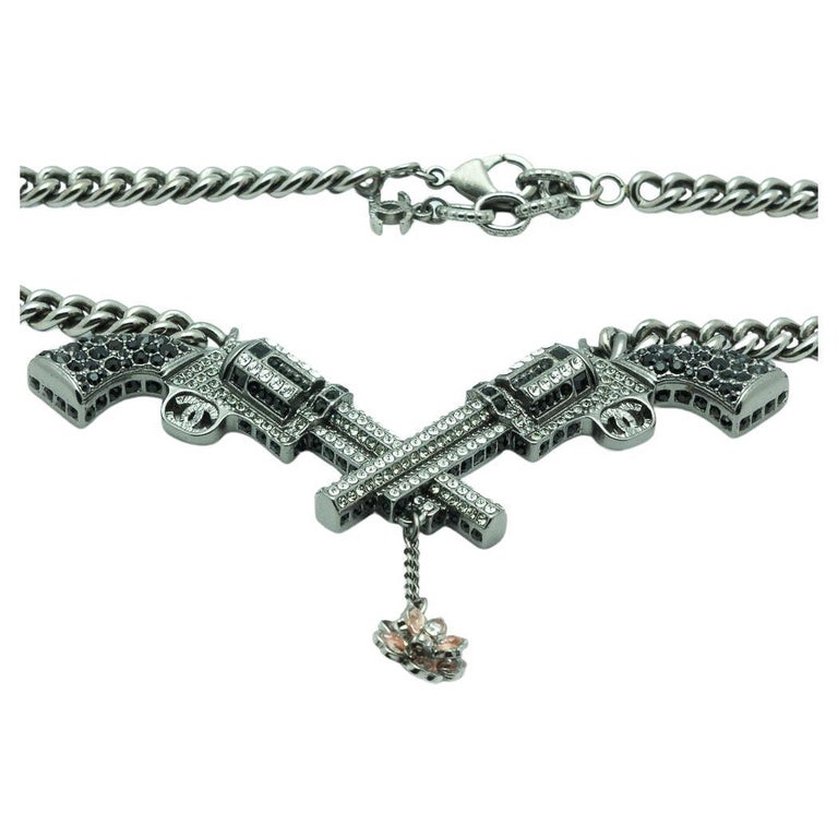 Chanel Collector Gun Revolver Necklace 2014 at 1stDibs